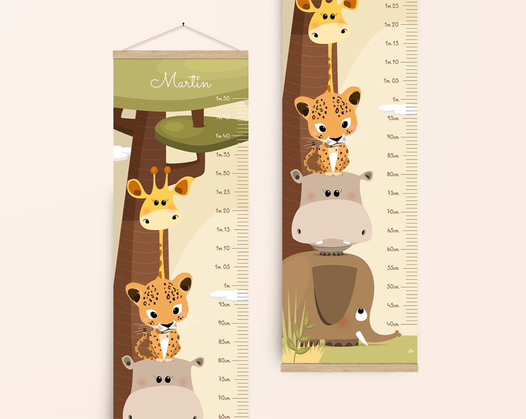 Toises murales - Décoration de chambre d'enfant